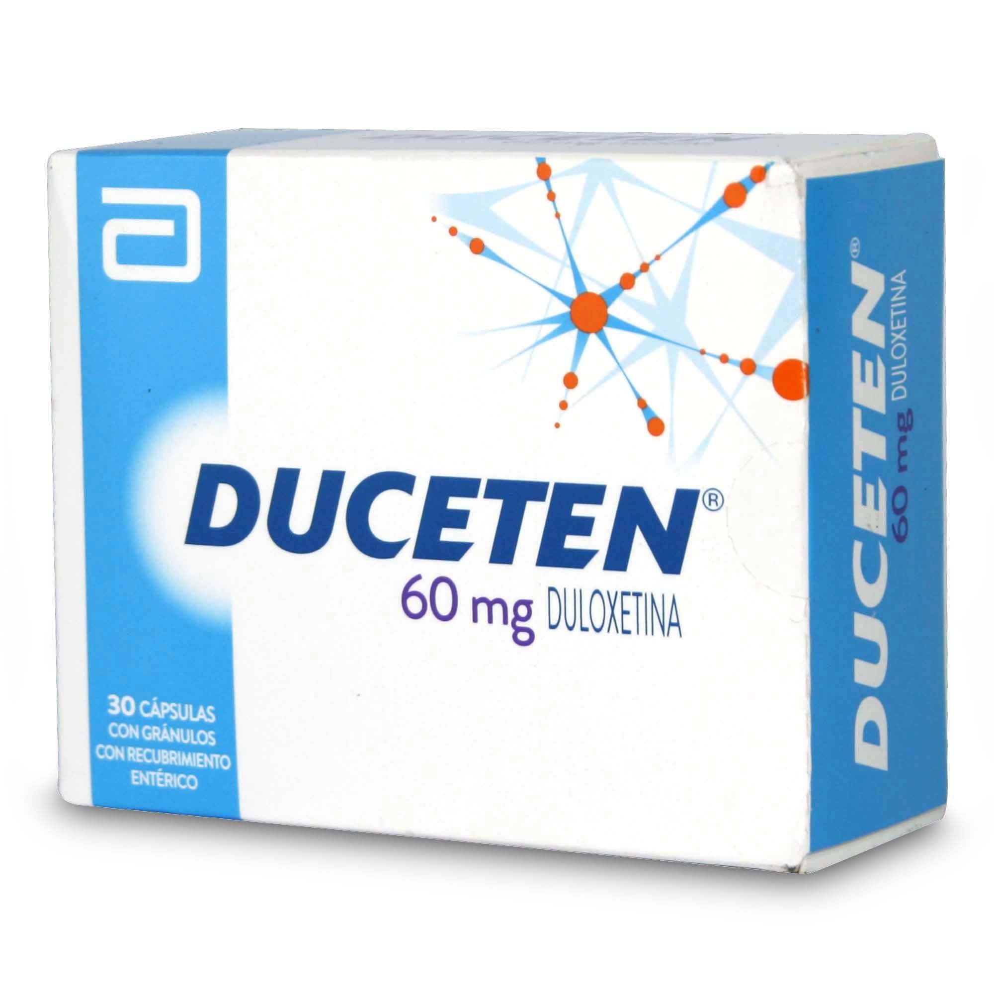 Duceten Duloxetina 60 mg 30 Cápsulas | Cruz Verde