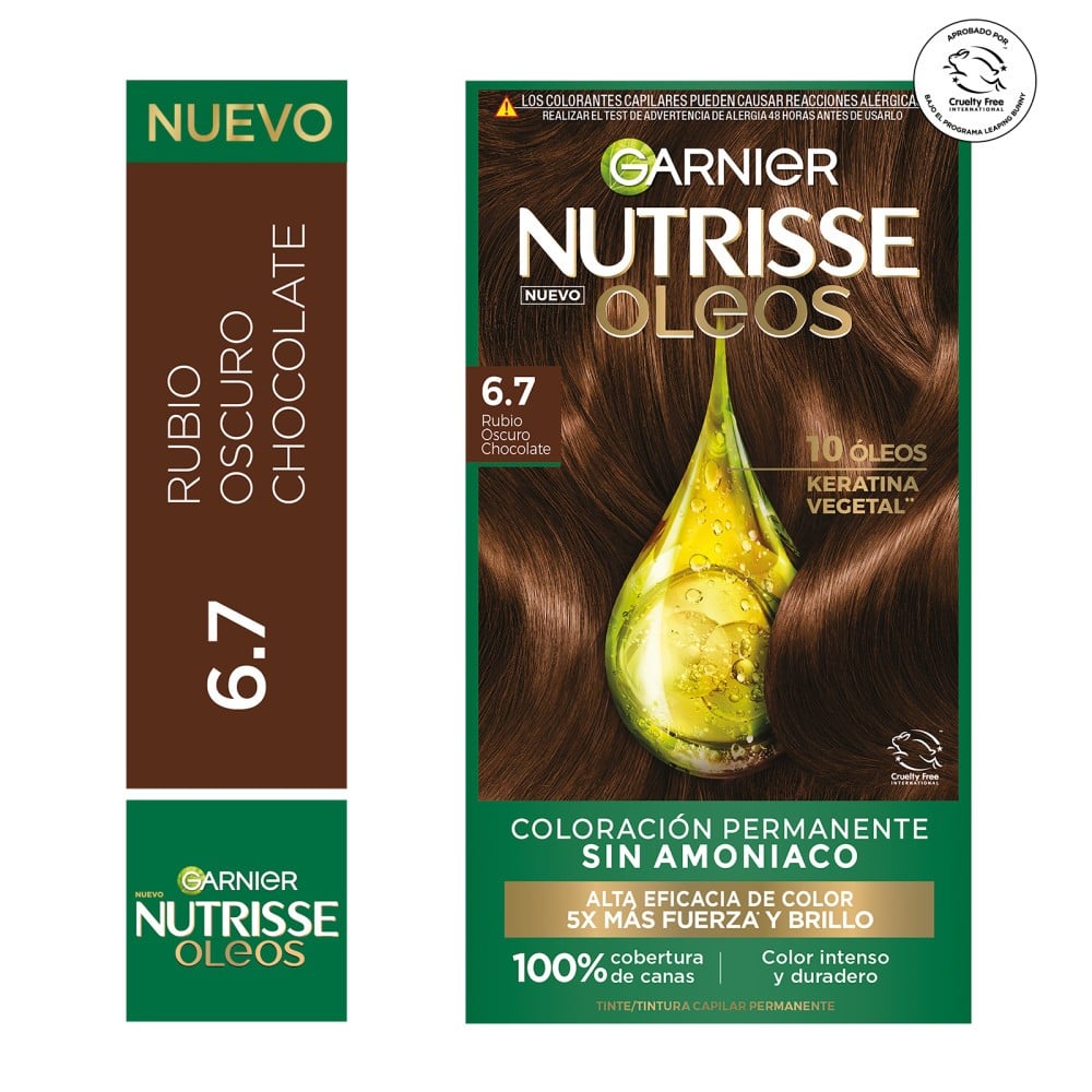 Tintura 6 7 Rubio Oscuro Chocolate Cruz Verde