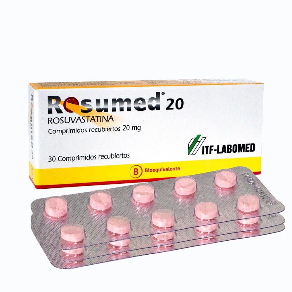 Rosumed Rosuvastatina 20 mg 30 comprimidos recubiertos | Cruz Verde