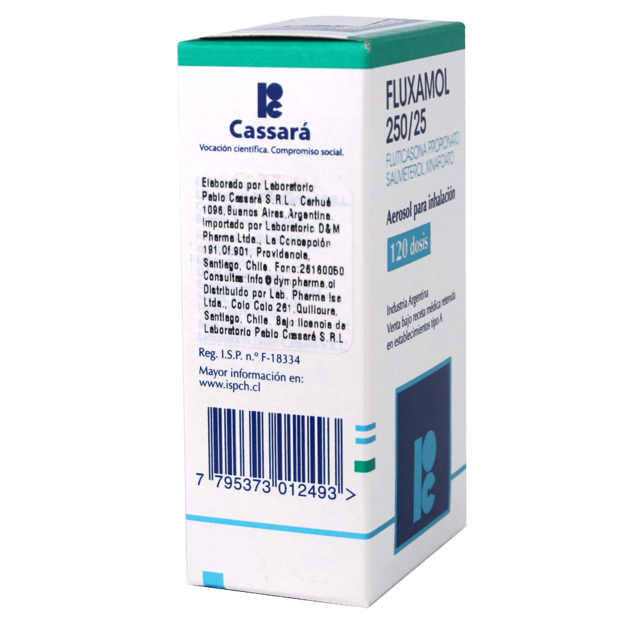 Fluxamol HFA Salmeterol 25 mcg / DS Inhalador Bucal 120 Dosis | Cruz Verde