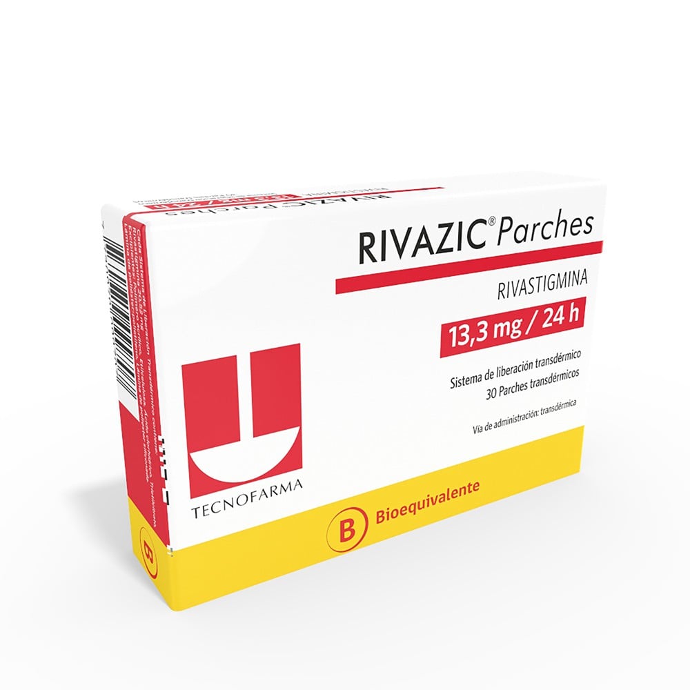 Rivazic 30 parches Transdérmico Rivastigmina 13,3 mg | Cruz Verde