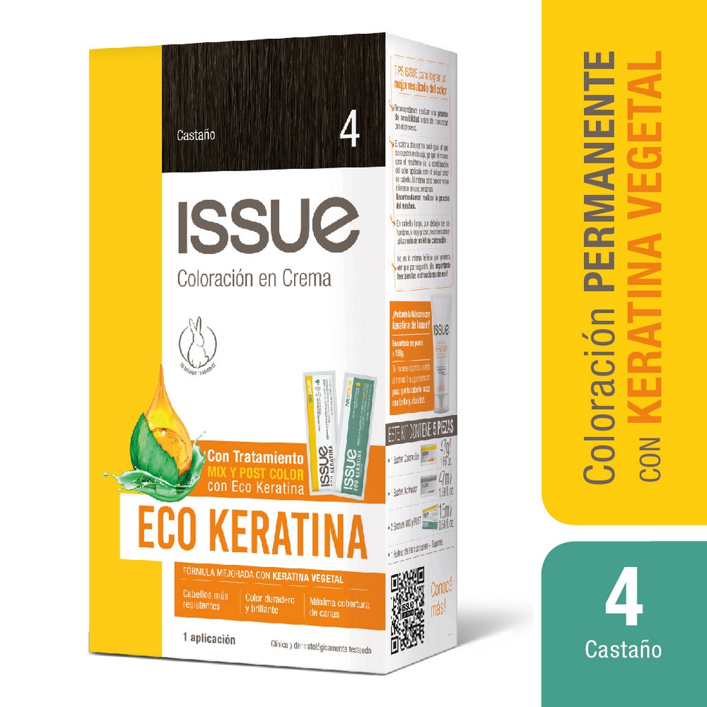 Eco Keratina Kit De Coloración En Crema Tono 4 Castaño | Cruz Verde