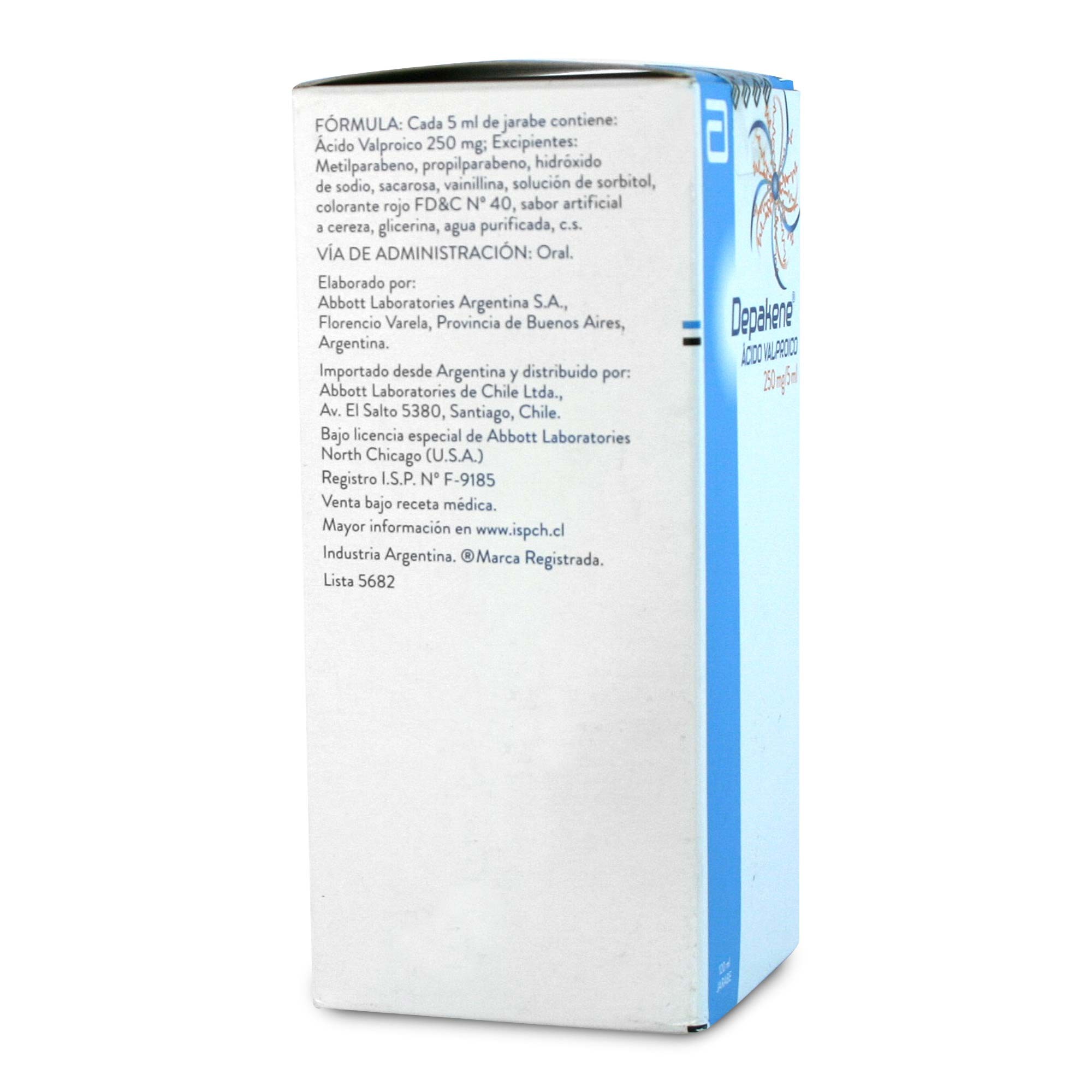 Depakene Acido Valproico 250 mg/5mL Jarabe 120 mL | Cruz Verde