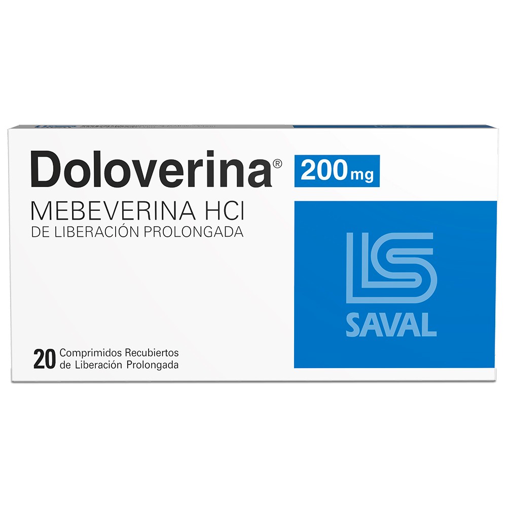 Doloverina Mebeverina 200 mg 20 Comprimidos de Liberación Prolongada ...