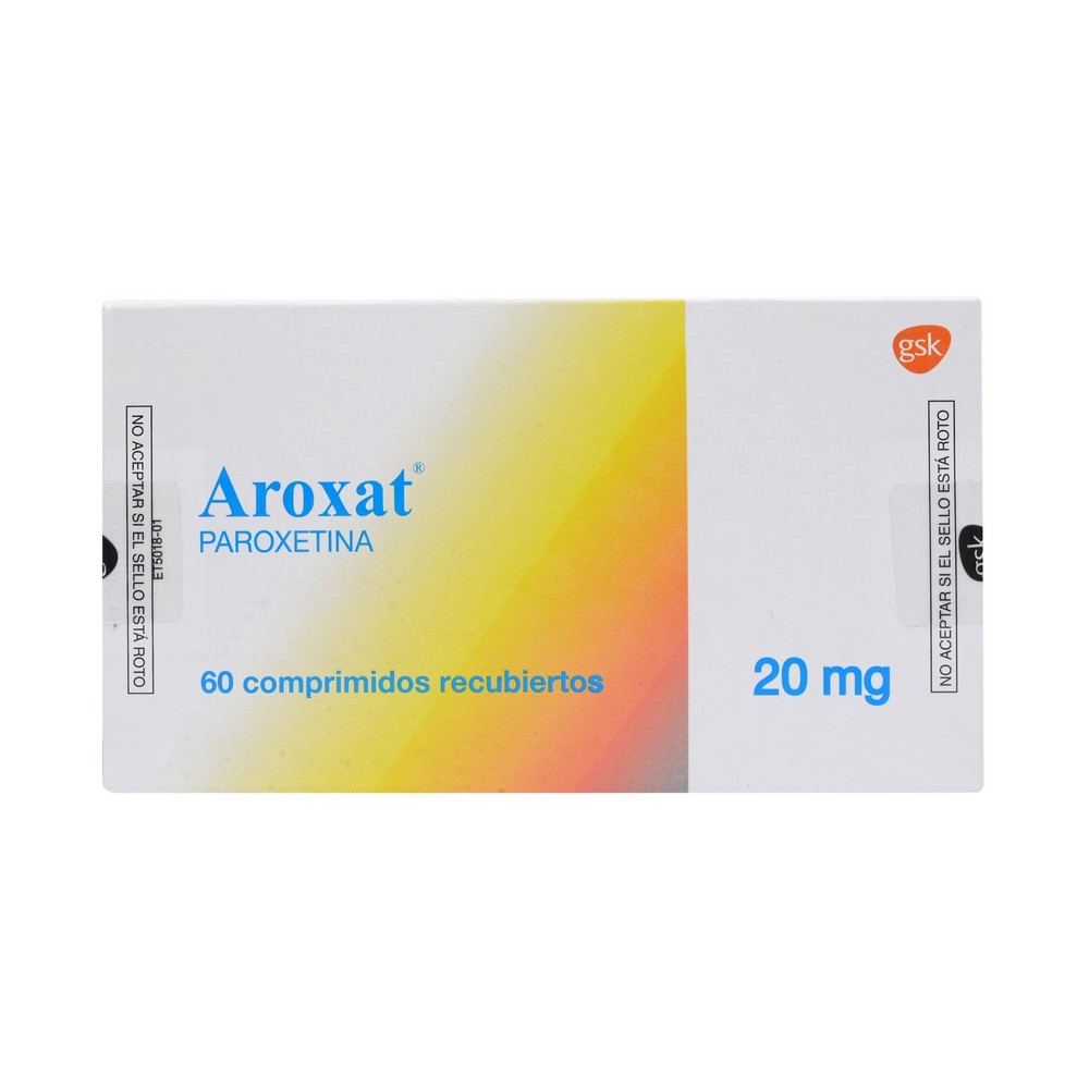 Aroxat Paroxetina 20 mg 60 Comprimidos | Cruz Verde