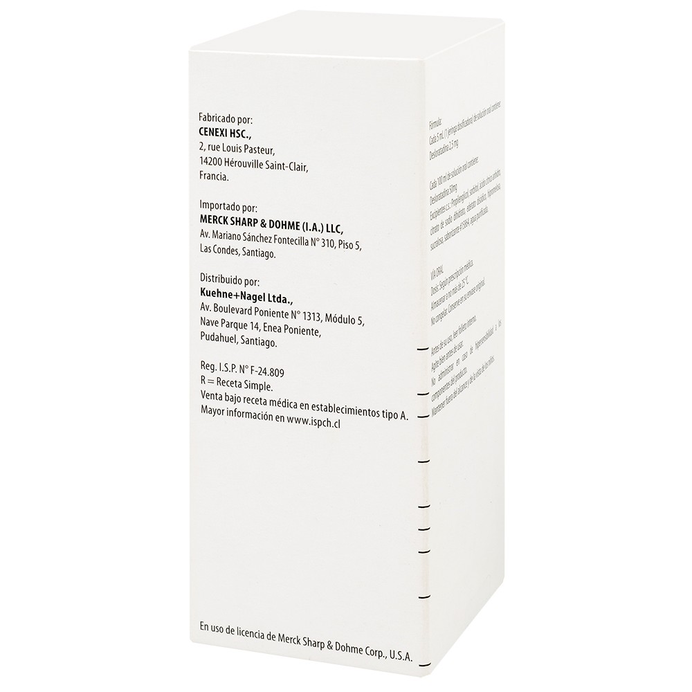 Aerius Solucion Oral Frasco Con Dosificador 2,5mg/5mL 150 mL | Cruz Verde