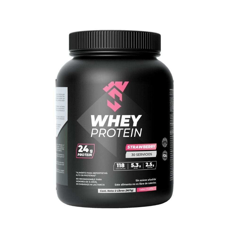 Whey Protein Strawberry 907 g | Cruz Verde