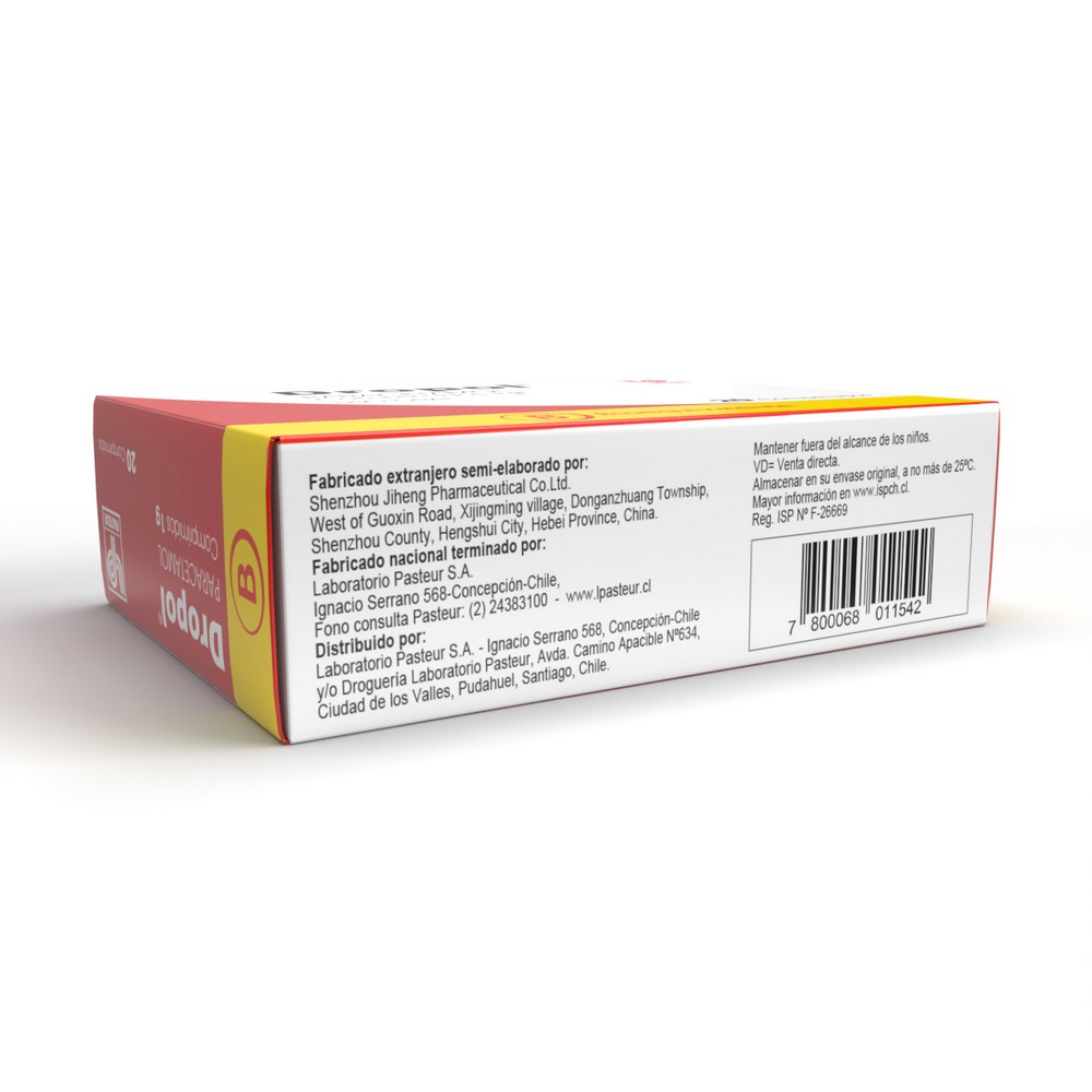 Dropol Paracetamol 1 gr 20 Comprimidos | Cruz Verde