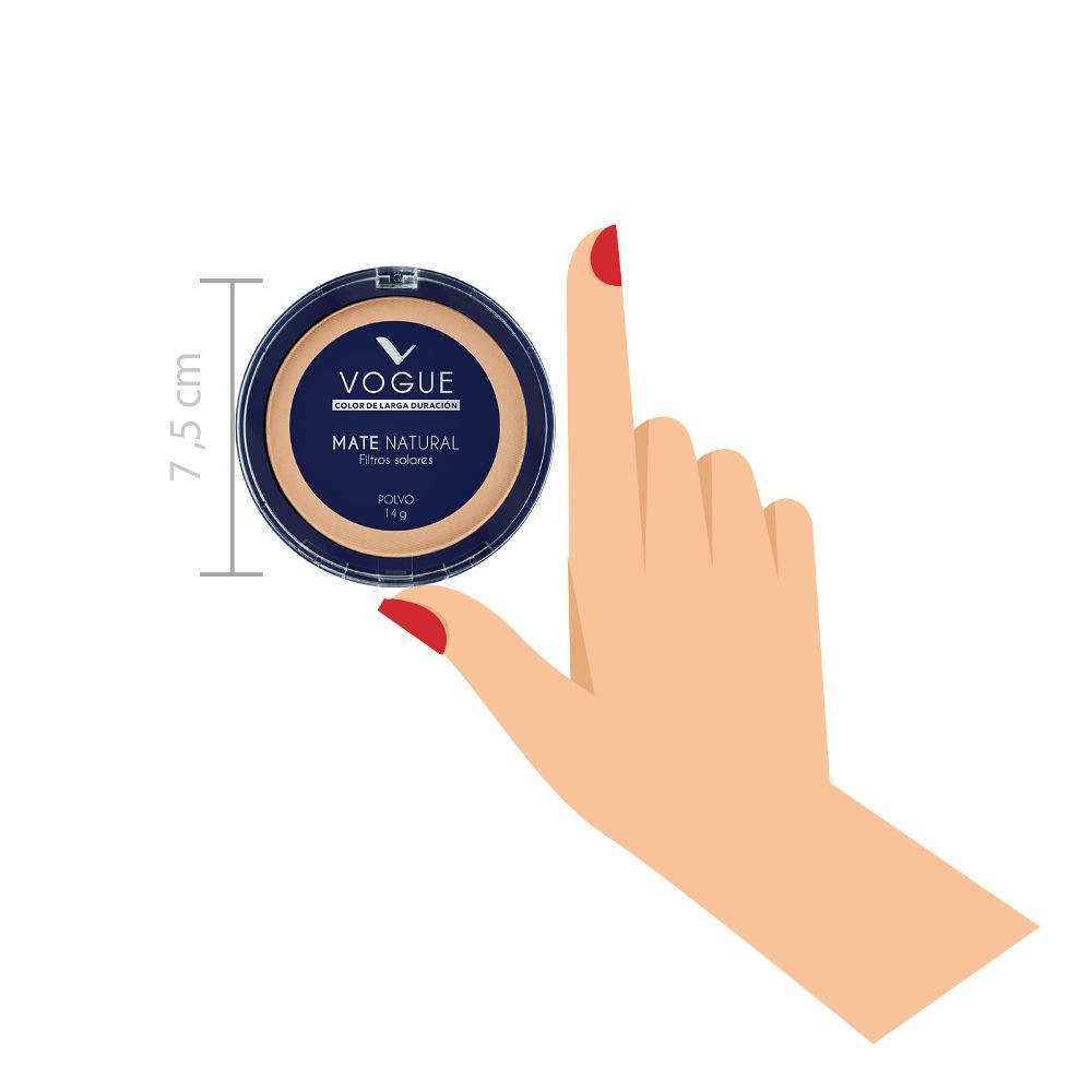 Mate Natural Maquillaje Compacto de 14 gr. | Cruz Verde