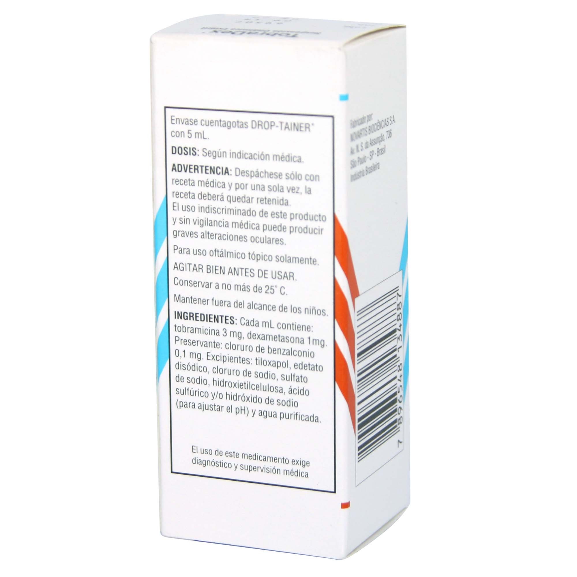 Tobradex Tobramicina 0,3% Solución Oftalmica 5 mL | Cruz Verde