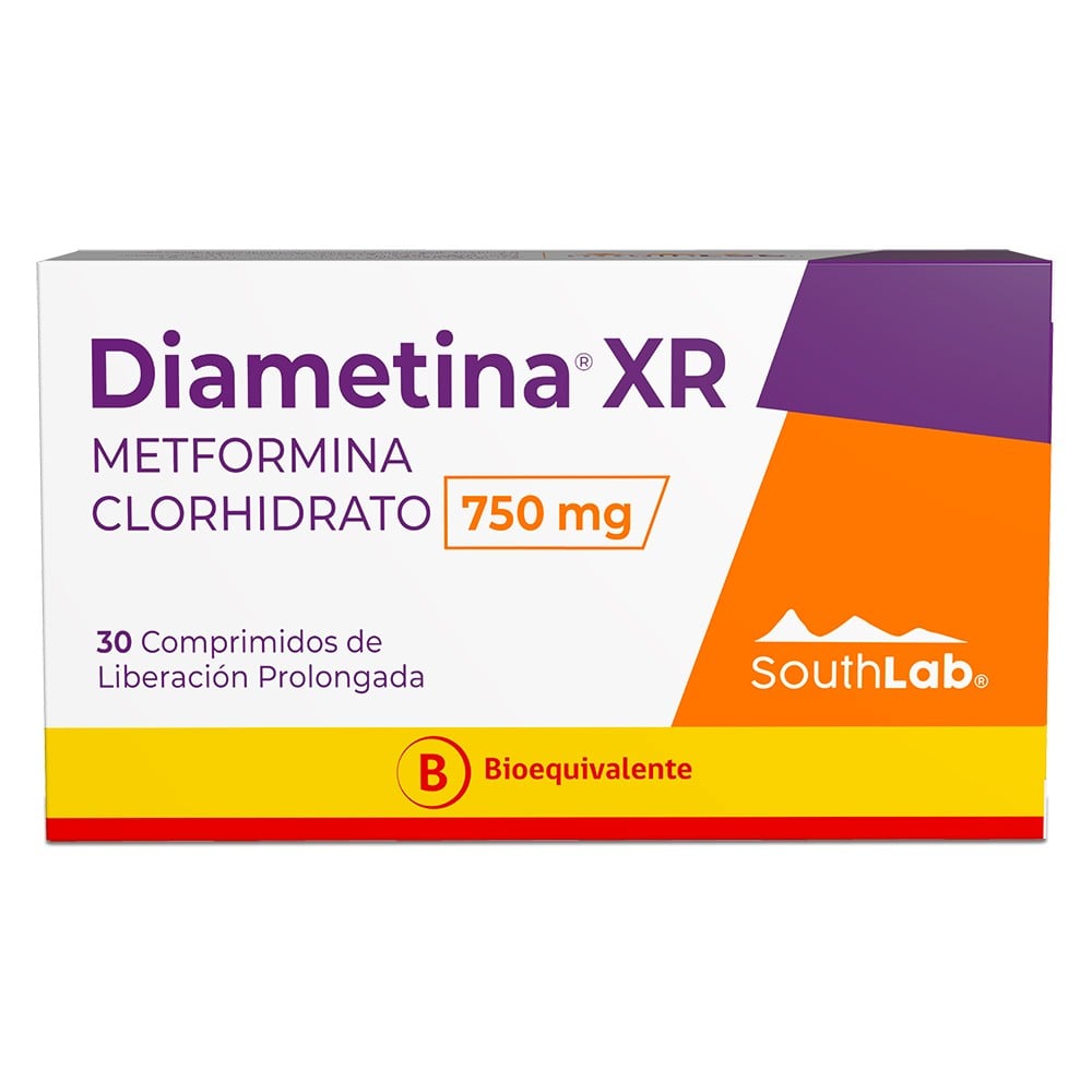 Diametina XR Metformina Clorhidrato 750 mg 30 comprimidos | Cruz Verde