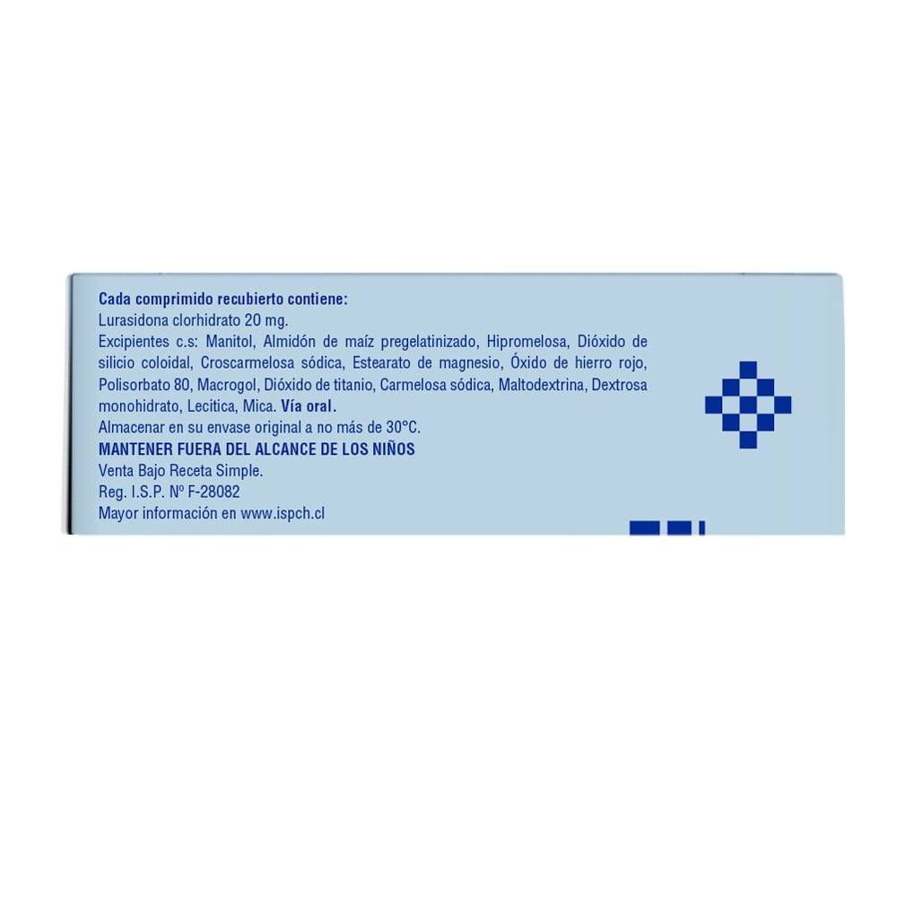 Luradon 20 mg 30 Comprimidos Recubiertos | Cruz Verde