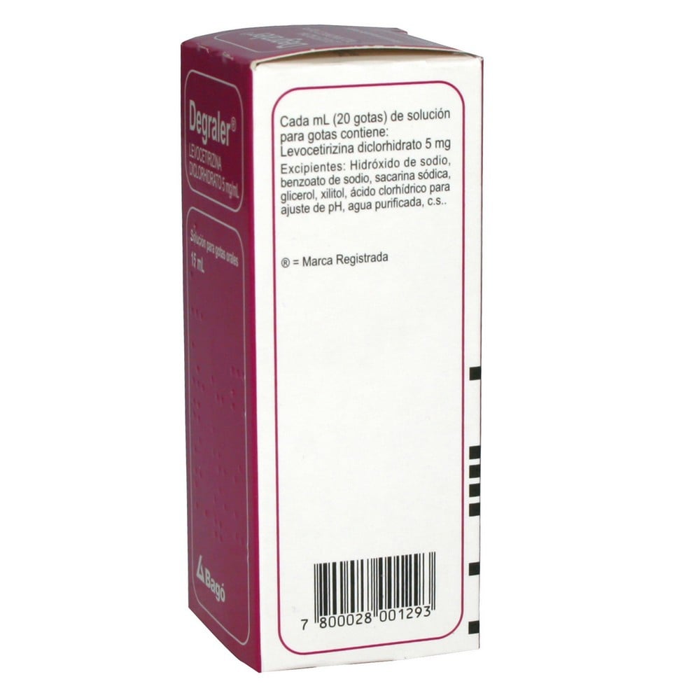 Degraler Levocetirizina 5 mg/mL Gotas 15 mL | Cruz Verde
