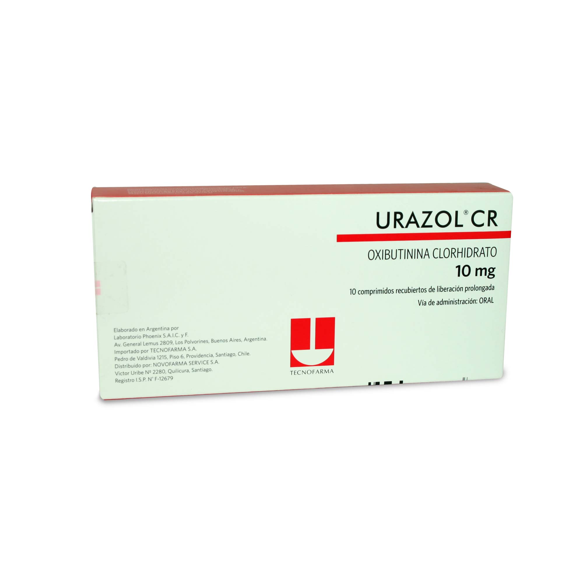 Urazol CR Oxibutinina 10 mg 10 Comprimidos | Cruz Verde