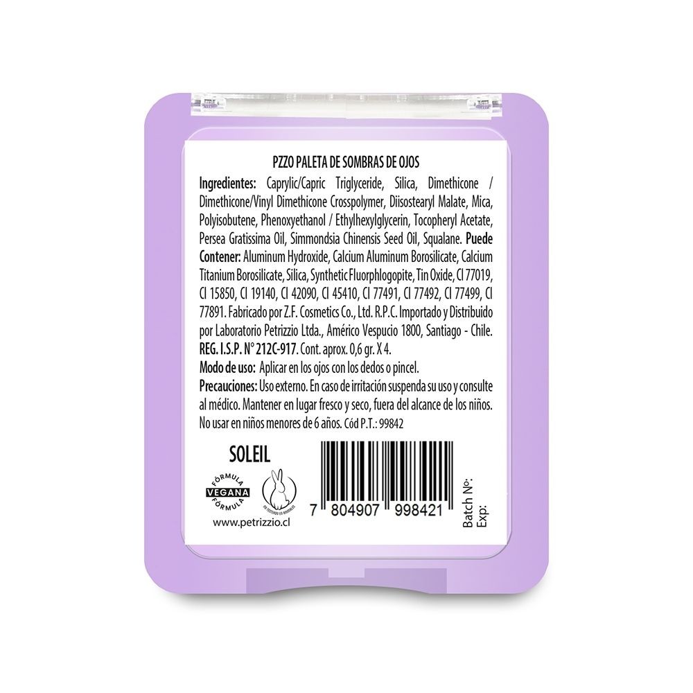 Paleta Box of Color Eyeshadow Soleil | Cruz Verde