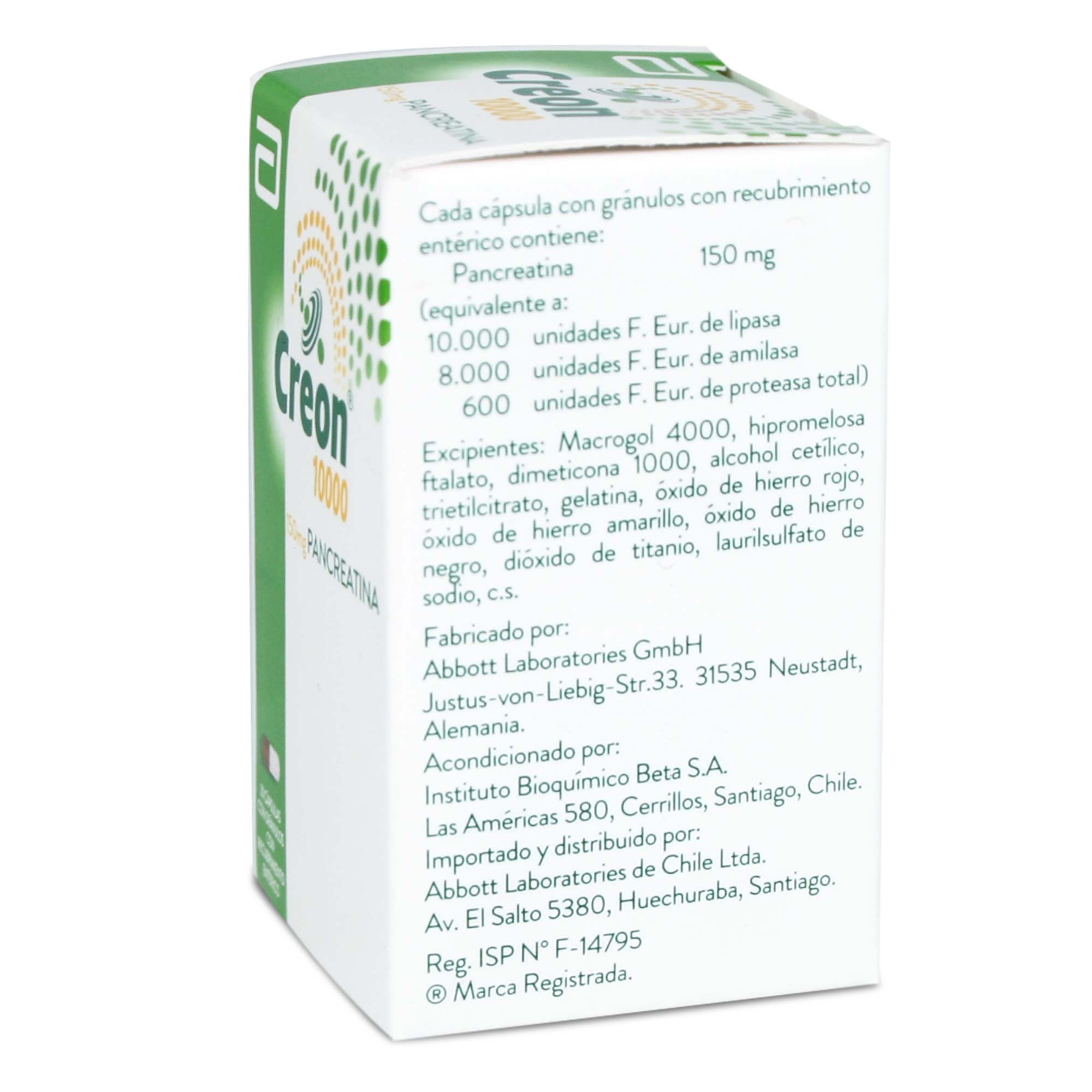 Creon 10.000 Pancreatina 150 mg 20 Cápsulas | Cruz Verde