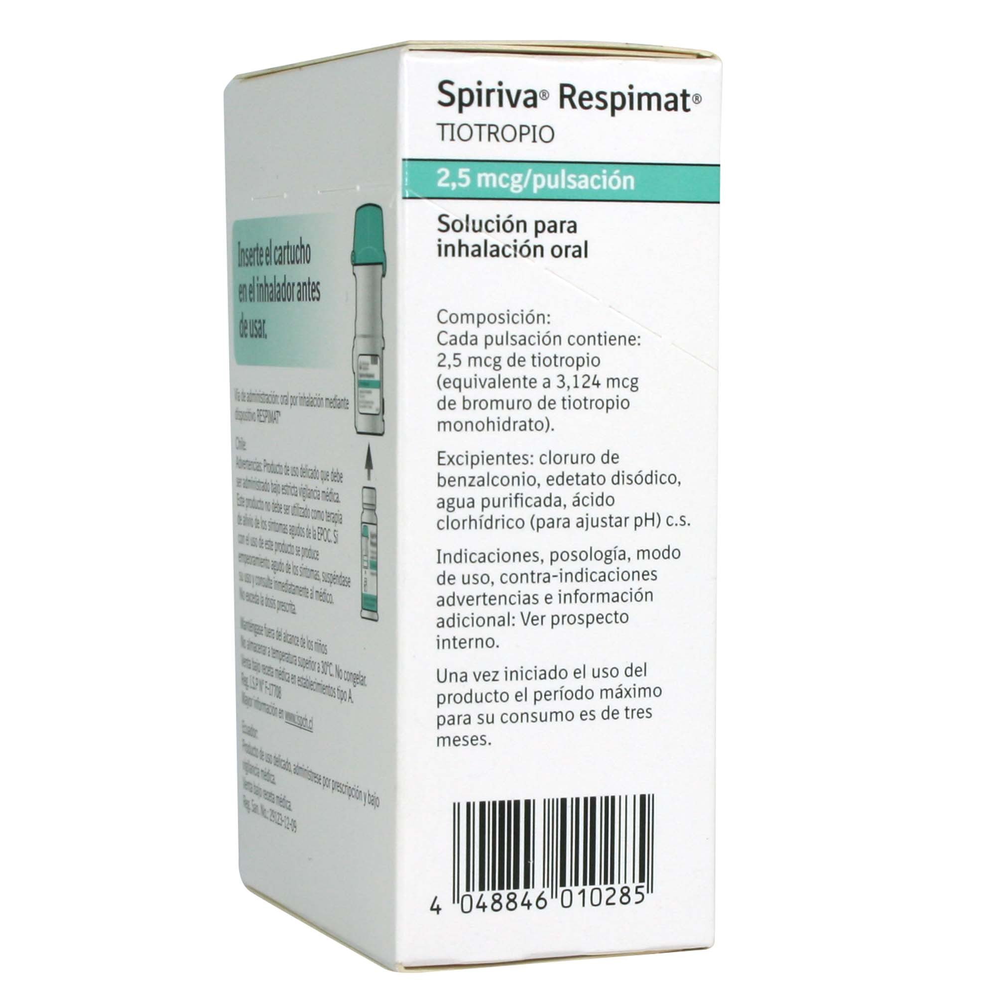 Spiriva Tiotropio 2,5 mcg/DS Inhalador Bucal 4 mL 30 Dosis | Cruz Verde