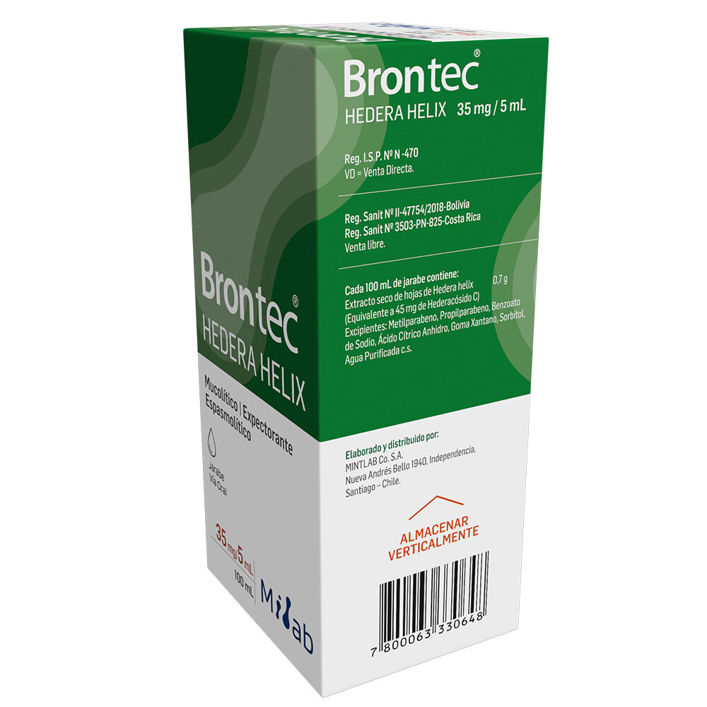 Brontec Hedera Helix 35 mg / 5 mL Jarabe 100 mL | Cruz Verde