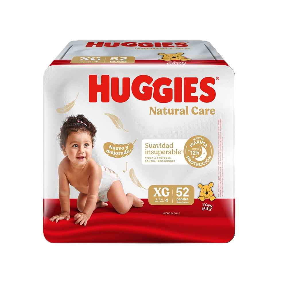 Pañales Huggies Natural Care XG 52 Un | Cruz Verde