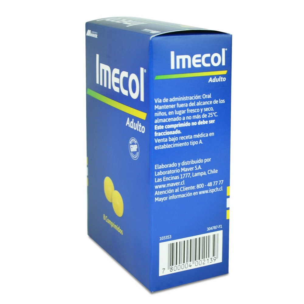 Imecol Nifuroxazida 200 mg 8 Comprimidos | Cruz Verde