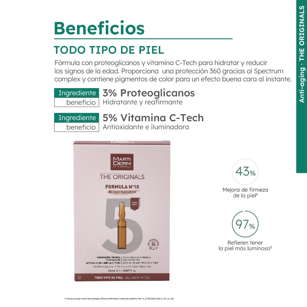 Formula Nº10 Hd Color Touch Spf 30 5 Ampollas | Cruz Verde