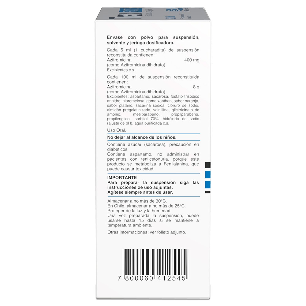 Trex Forte Azitromicina 400 mg / 5 mL Suspensión 20 mL | Cruz Verde
