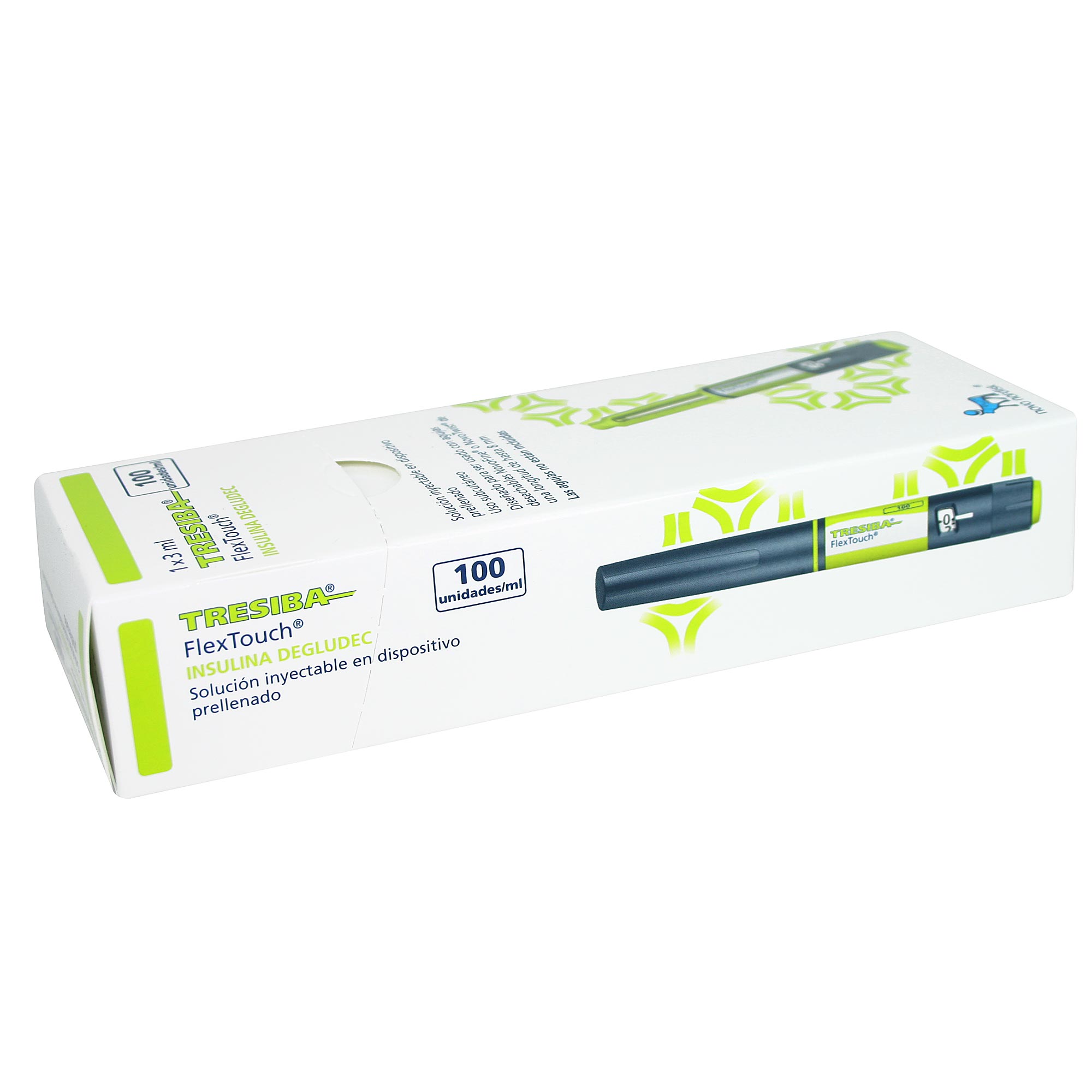 Tresiba Flextouch Insulina Degludec 100 UI/ml Lapicera Prellenada 3 mL ...