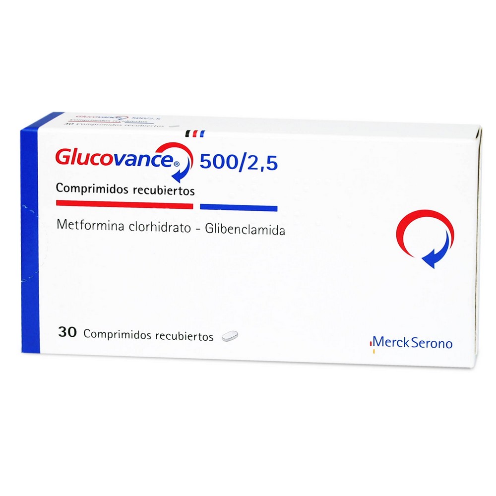 Glucovance Metformina 2,5 mg 30 Comprimidos | Cruz Verde