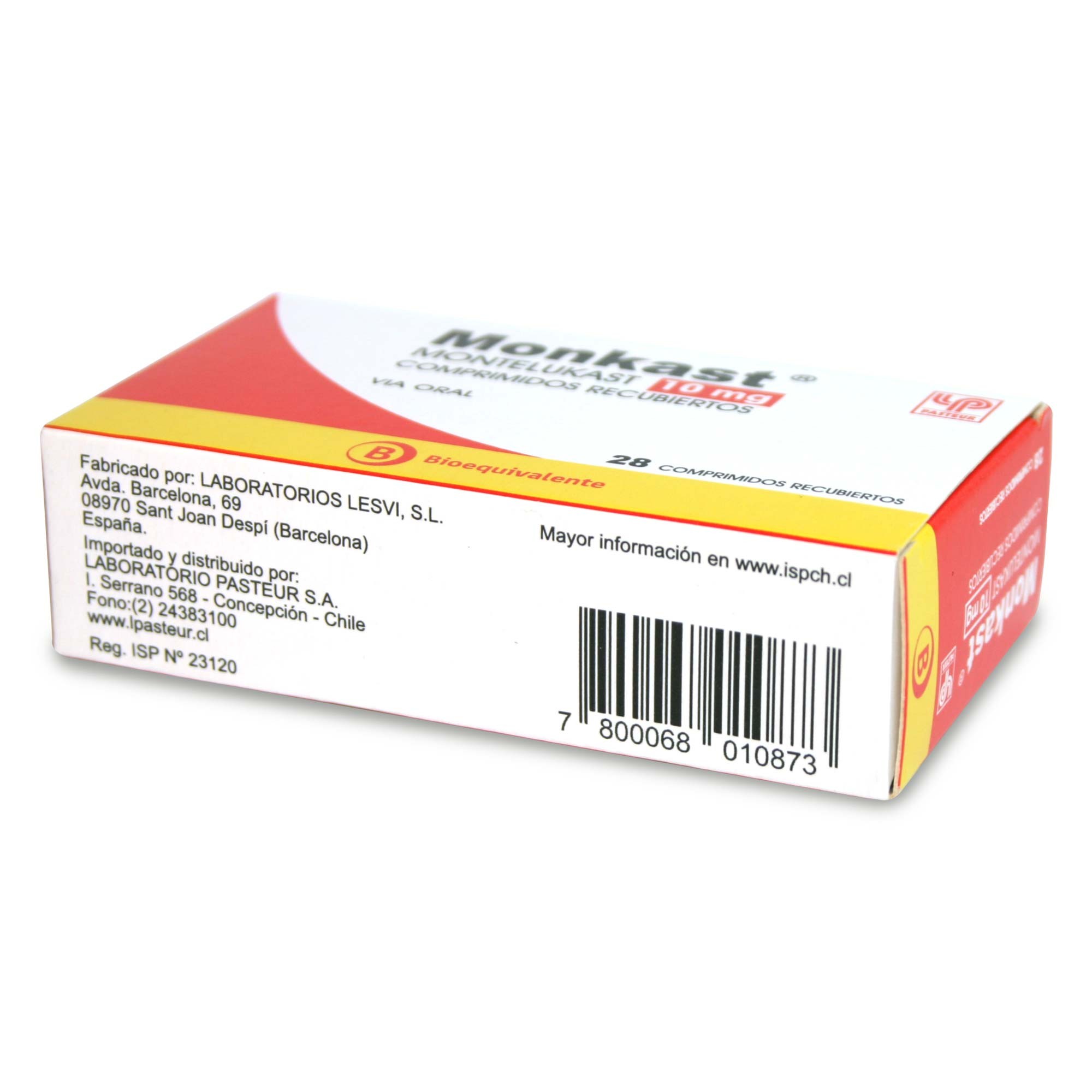 Monkast Montelukast 10 mg 28 Comprimidos Recubiertos | Cruz Verde