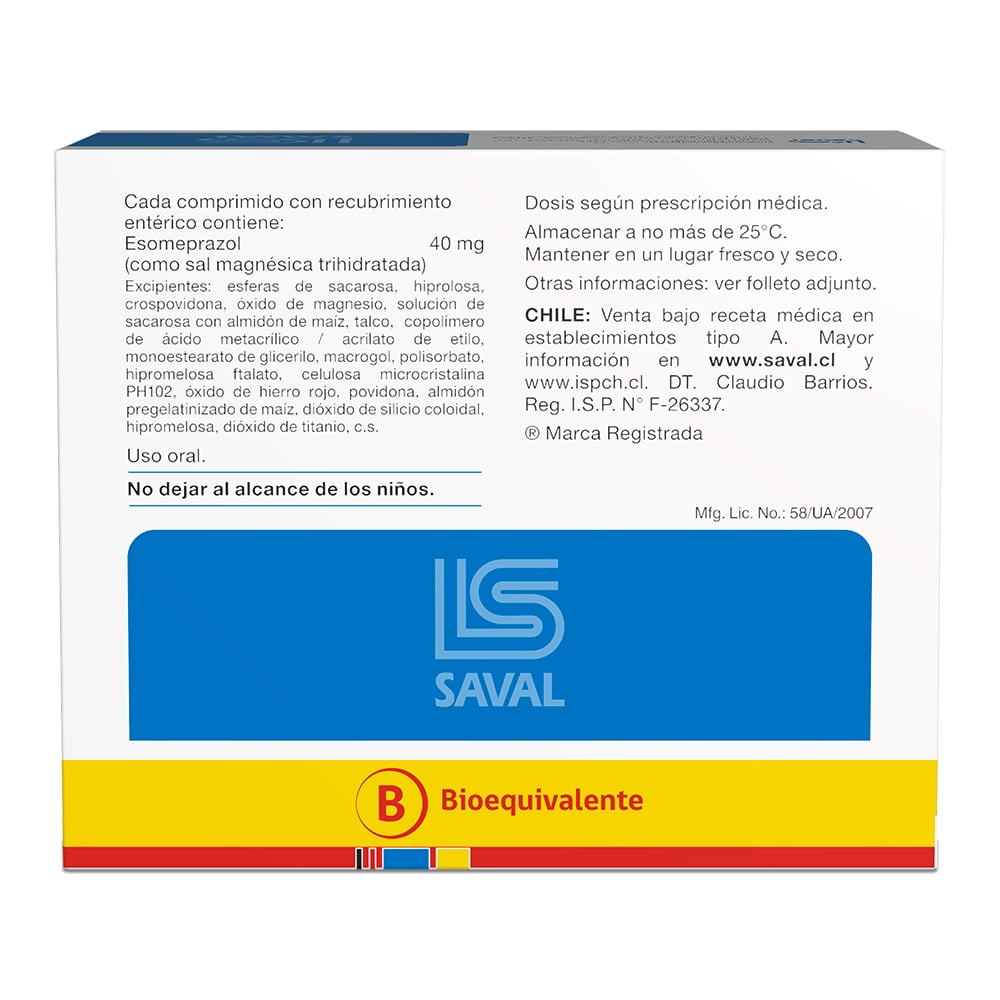 Zomel Esomeprazol 40 mg 30 comprimidos | Cruz Verde