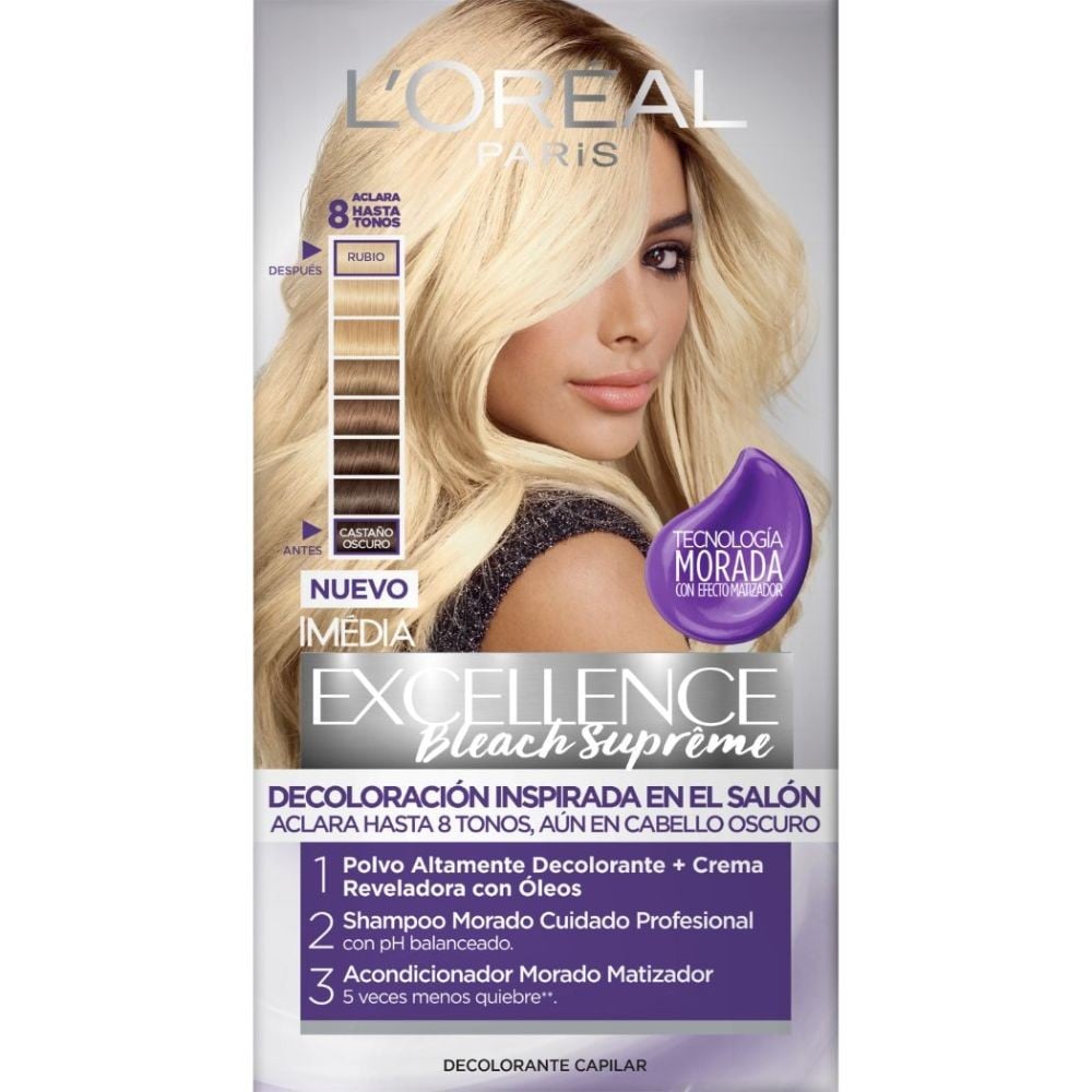 Decolorante Capilar Bleach Supreme Aclarante Hasta 8 Tonos Rubio Claro ...