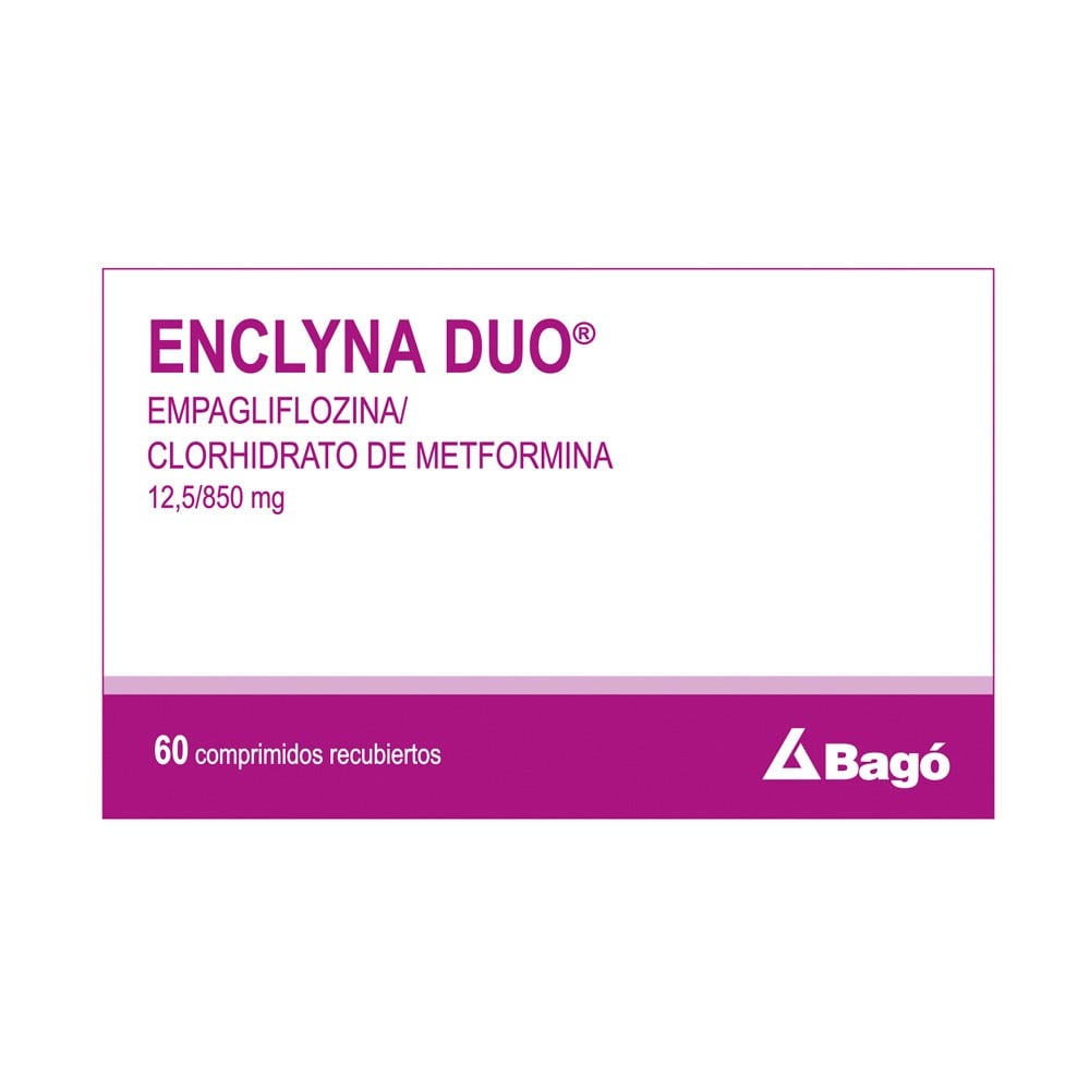 Enclyna Duo Empagliflozina 12,5 mg / Metformina Clorhidrato 850 mg 60 Comprimidos | Cruz Verde