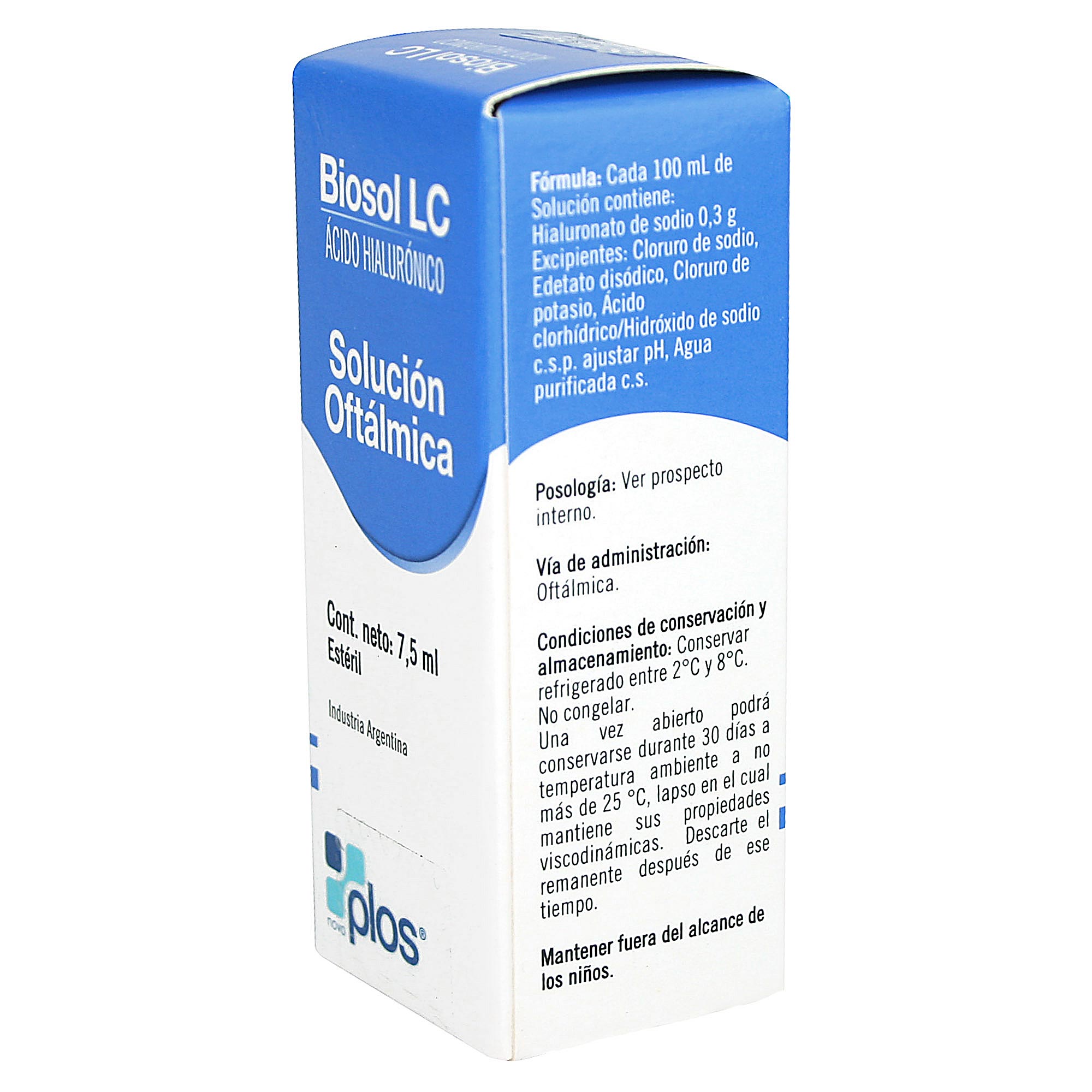 Biosol LC Hialuronato De Sodio 0,3 Solución Oftálmica 8 mL | Cruz Verde