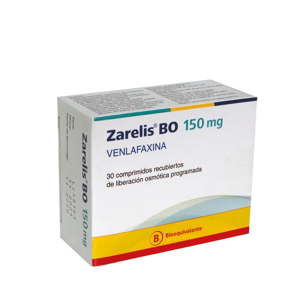 Zarelis Bo Venlafaxina 150mg 30 Comprimidos Recubiertos | Cruz Verde