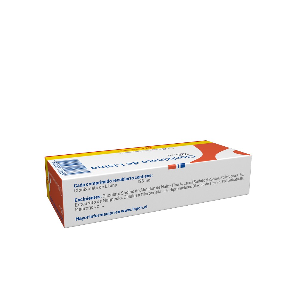 Clonixinato de Lisina 125 mg 10 Comprimidos | Farmacias Cruz Verde