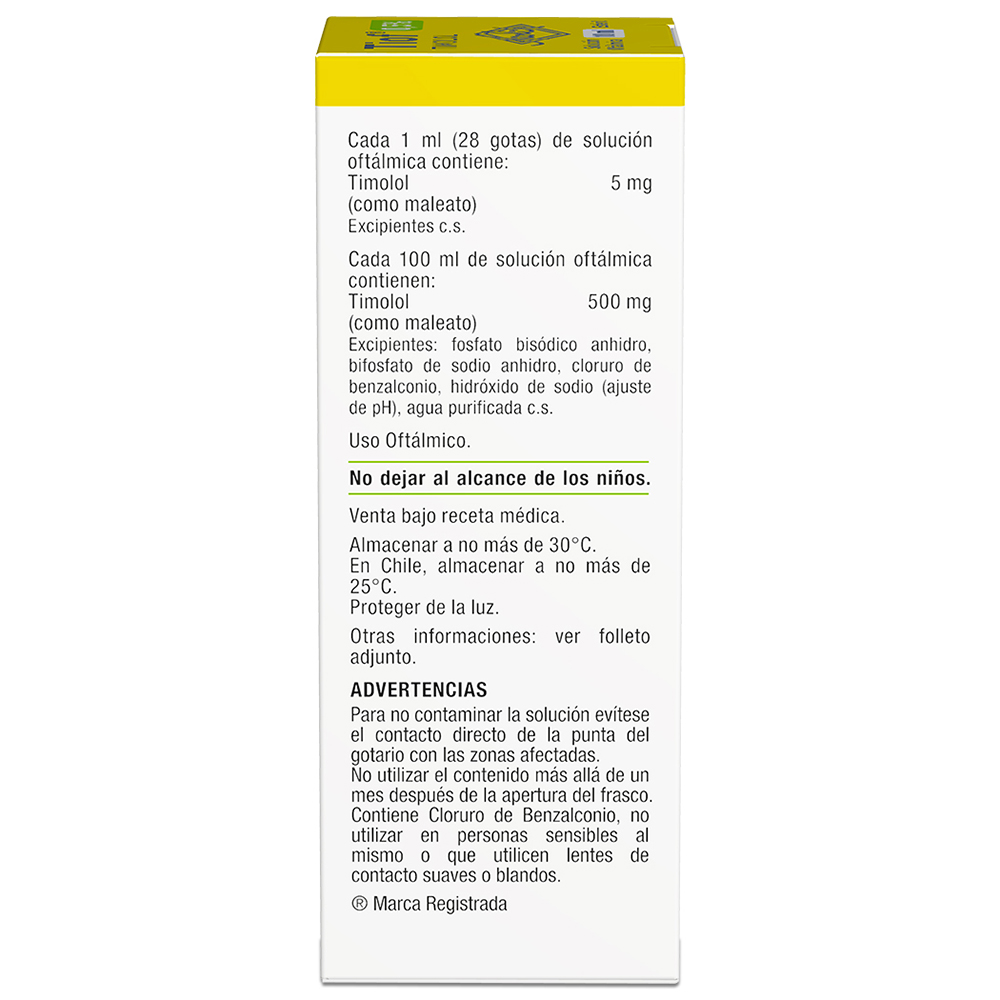 Tiof Timolol 0,5% Solución Oftálmica 10 mL | Cruz Verde