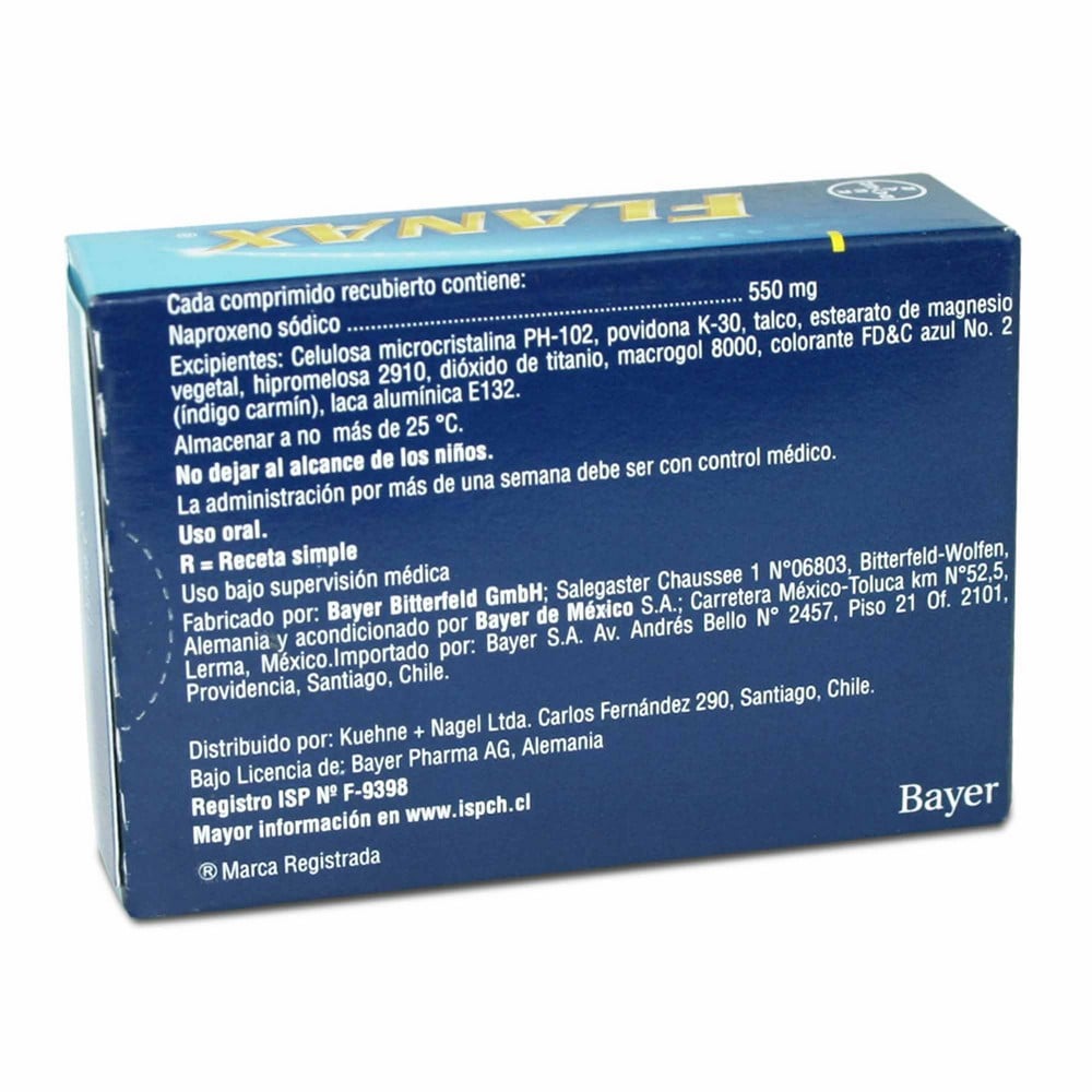 Flanax Naproxeno 550 mg 10 Comprimidos | Cruz Verde