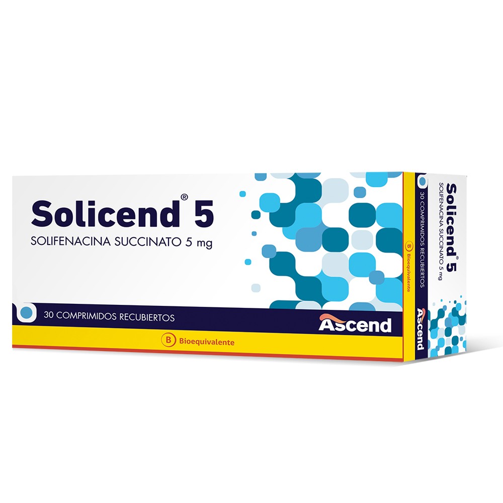 Solicend 5 Solifenacina 5 mg 30 Comprimidos
