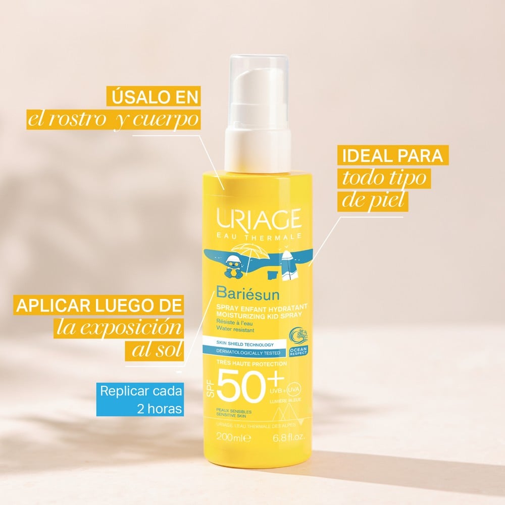 Protector Solar Niños Bariésun Spray Hidratante SPF50+ 200ml | Cruz Verde