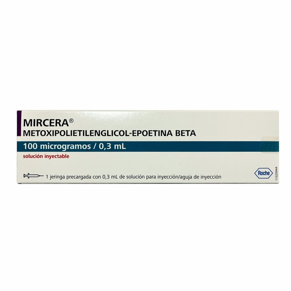 Mircera Metoxipolietilenglicol-Epoetina Beta 100 mcg / 0,3 mL Solucion ...