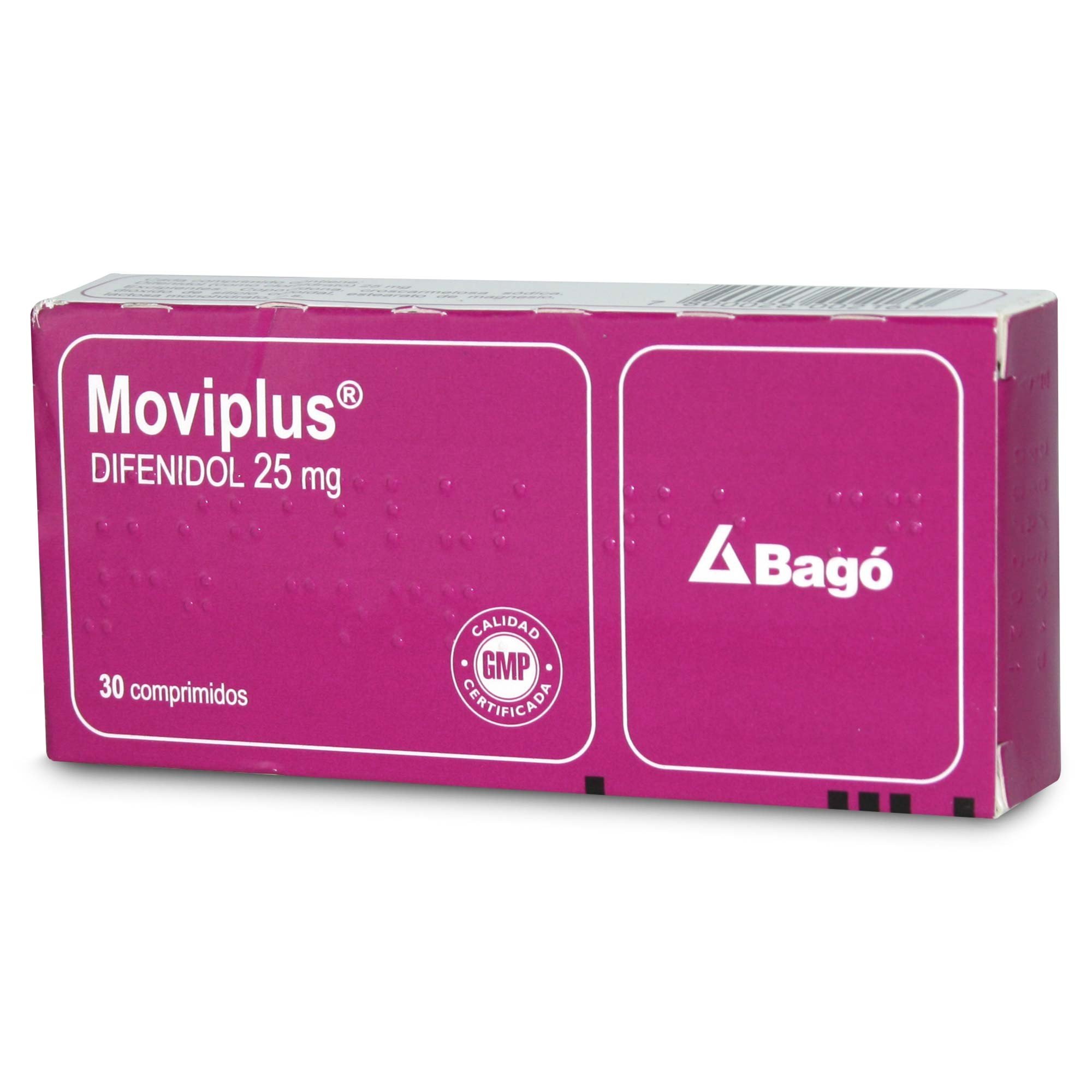 Moviplus Difenidol 25 mg 30 Comprimidos | Cruz Verde