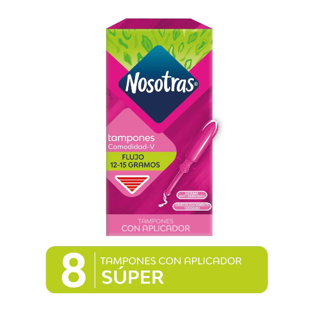 Tampón Super Plus con Aplicador Flujo Muy Intenso 8 Unidades - FarmaCompara
