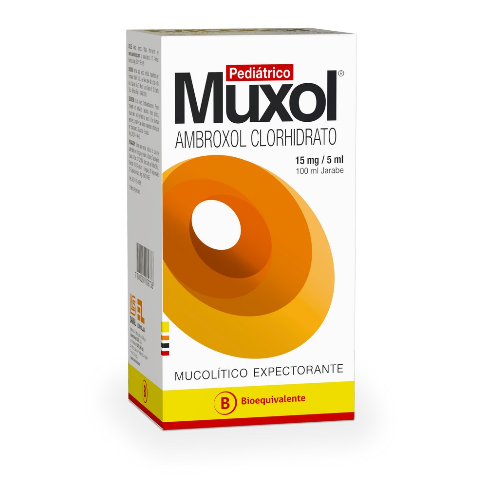 Muxol Pediátrico Ambroxol 15 mg / 5 mL Jarabe 100 mL | Farmacias Cruz Verde