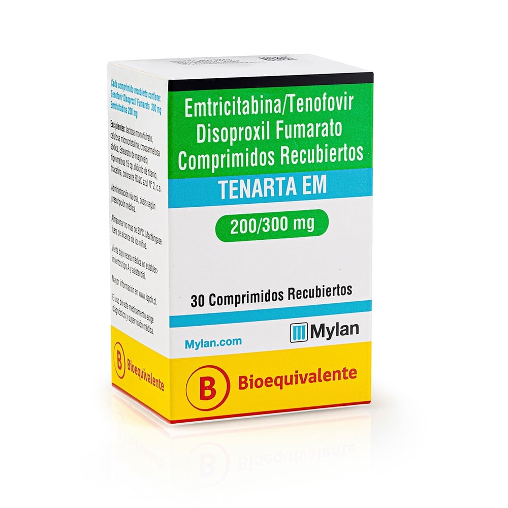 TENARTA EM Emtricitabina 200 mg Tenofovir Disoproxil Fumarato 300 mg 30 ...