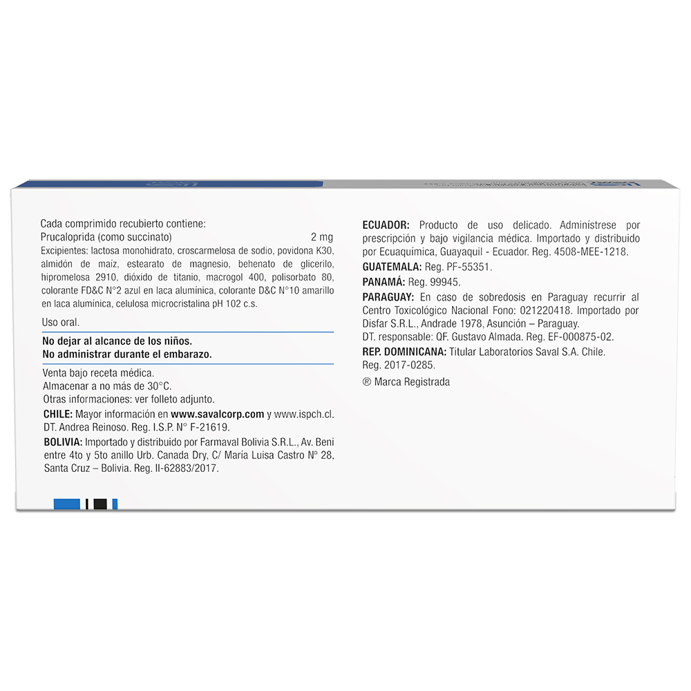 Pruval Prucaloprida 2 mg 30 Comprimidos | Cruz Verde