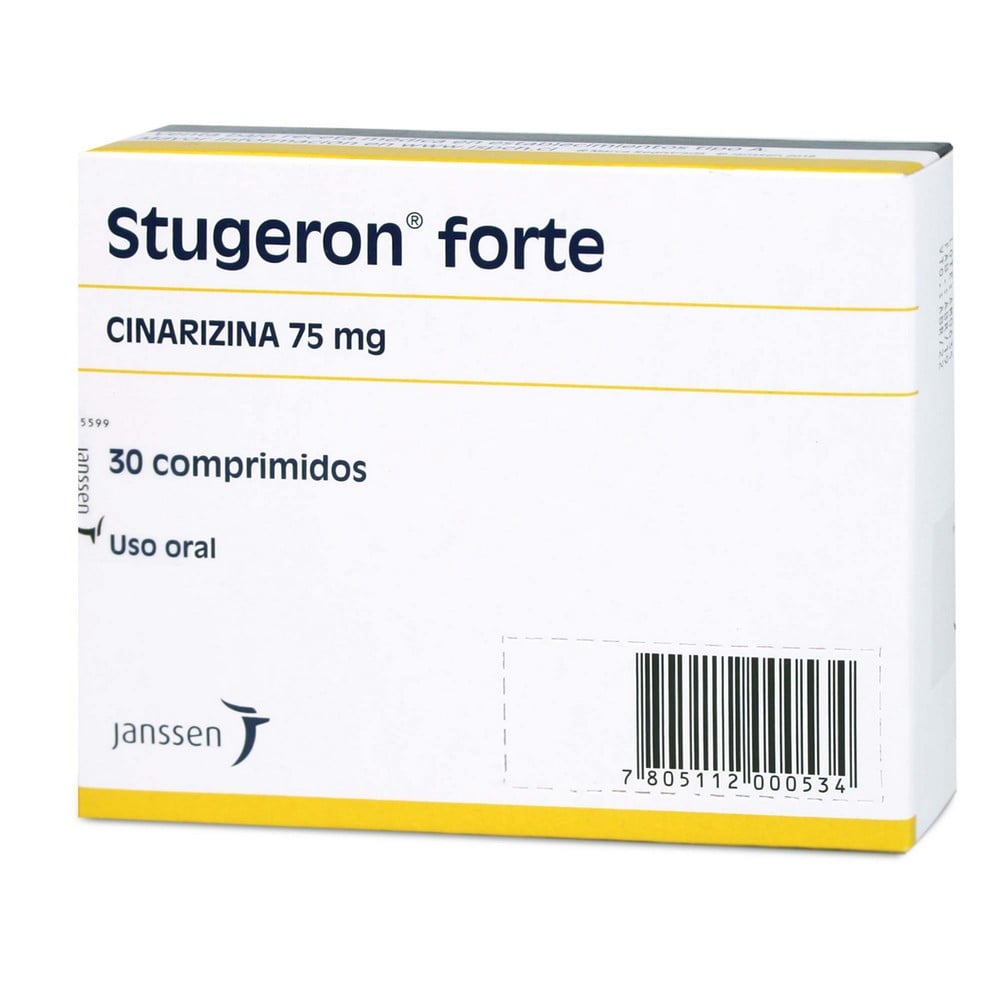 Stugeron Forte Cinarizina 75 mg 30 Comprimidos | Cruz Verde
