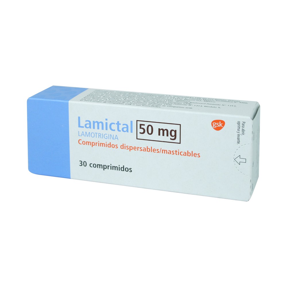Lamictal Lamotrigina 50 mg 30 Comprimidos Masticables | Cruz Verde