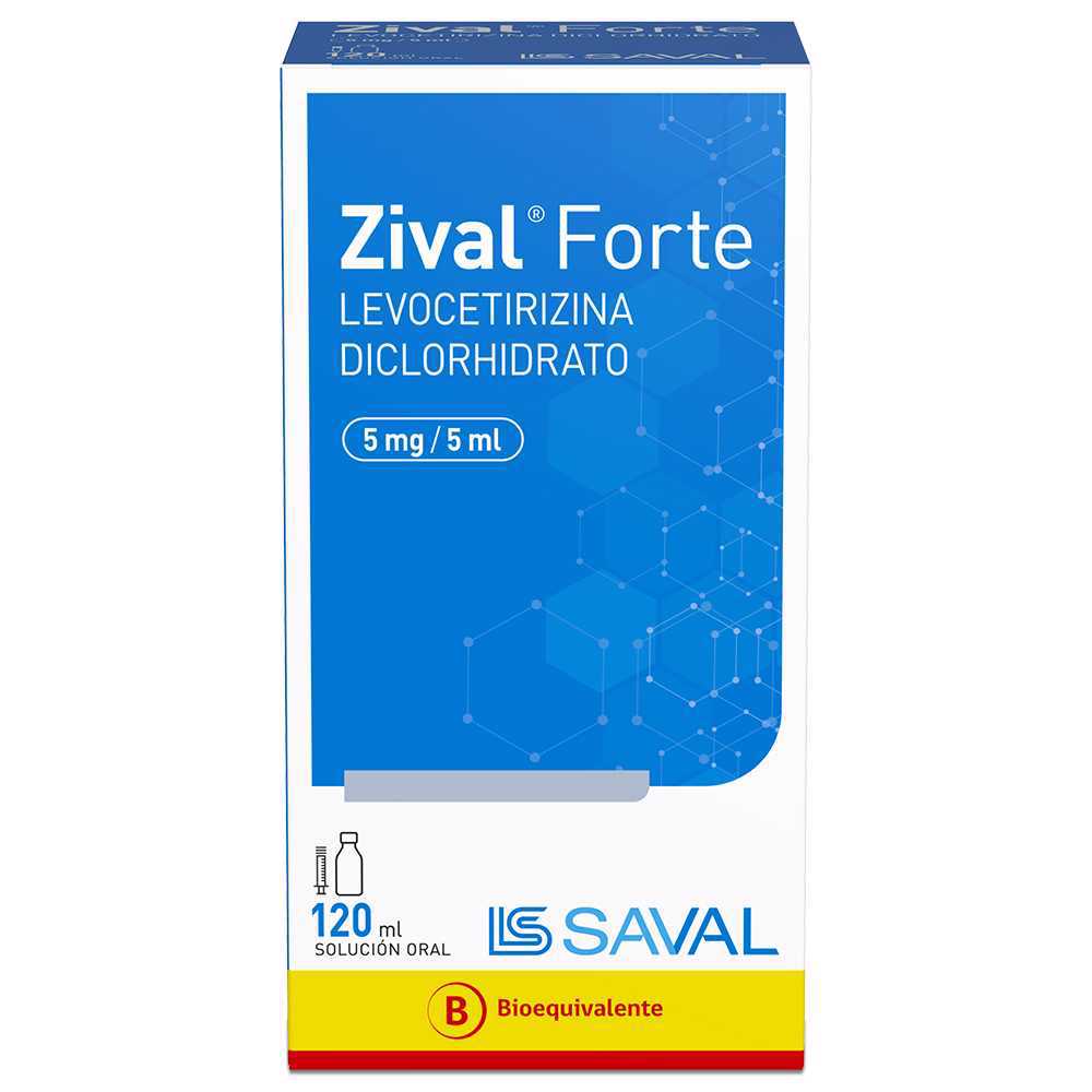 Zival Forte Jarabe Levocetirizina Diclorhidrato 5 mg / 120 ml | Cruz Verde