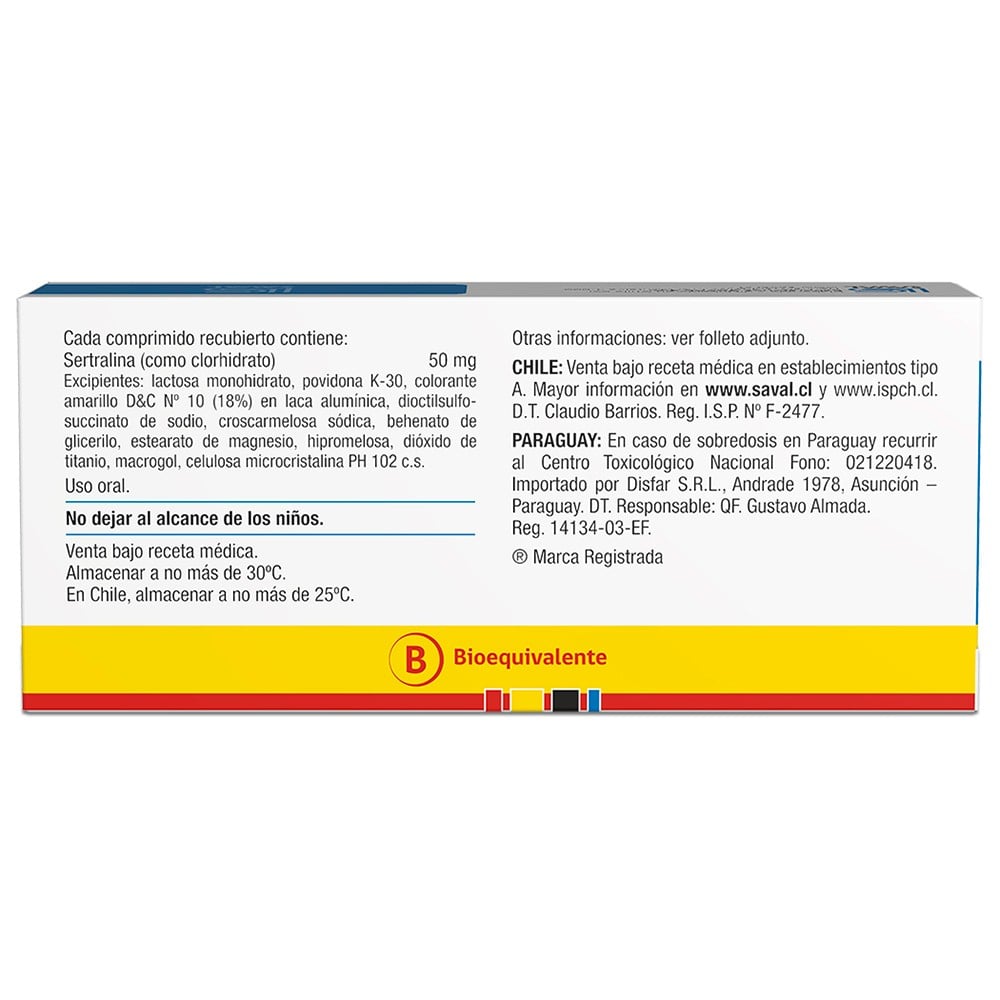 Deprax Sertralina 50 mg 30 Comprimidos | Cruz Verde