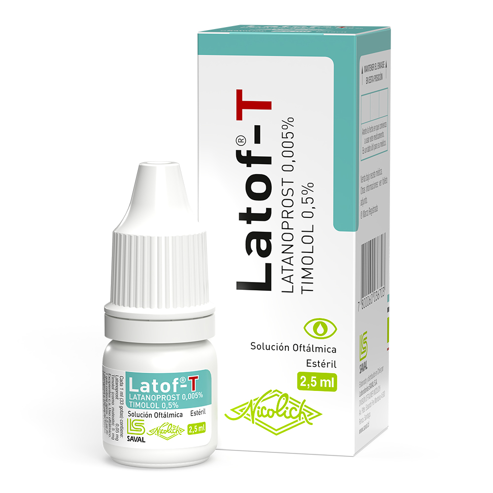 Latof-T Latanoprost 0,005%Timolol 0,5% Solución Oftálmica 2,5 mL | Cruz ...